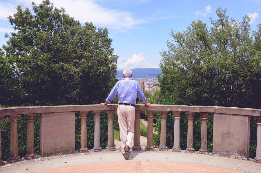 Boboli Gardens overlook in Florence Italy