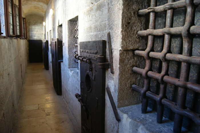 Piombi prison cells under the roof of Doge's Palace Venice