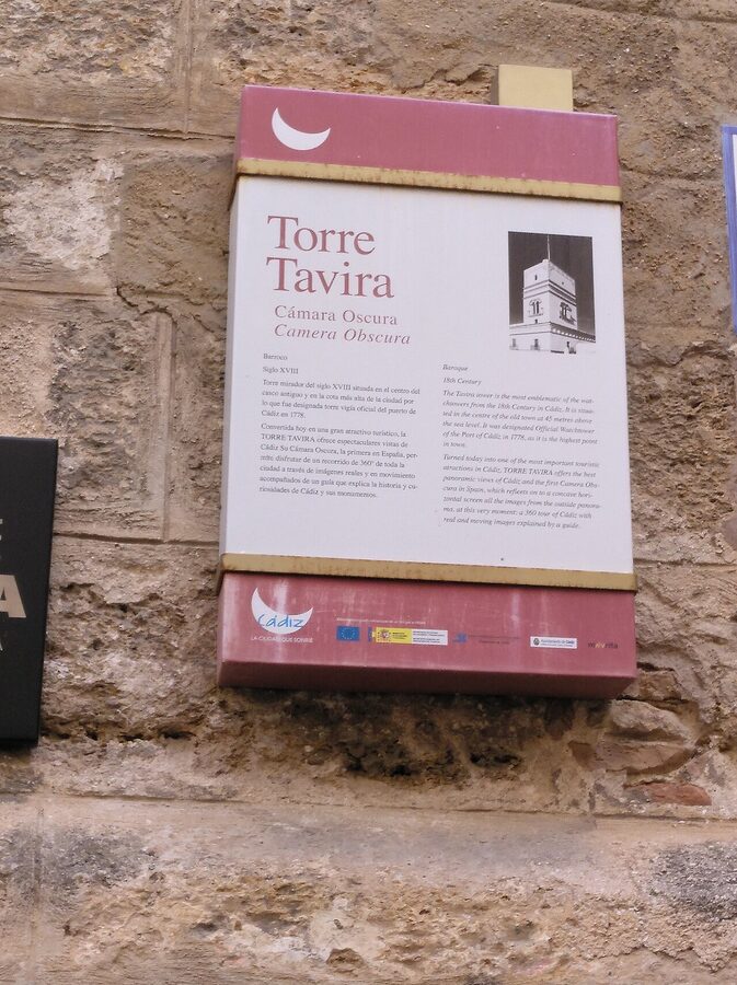 Torre Tavira watchtower in Cadiz