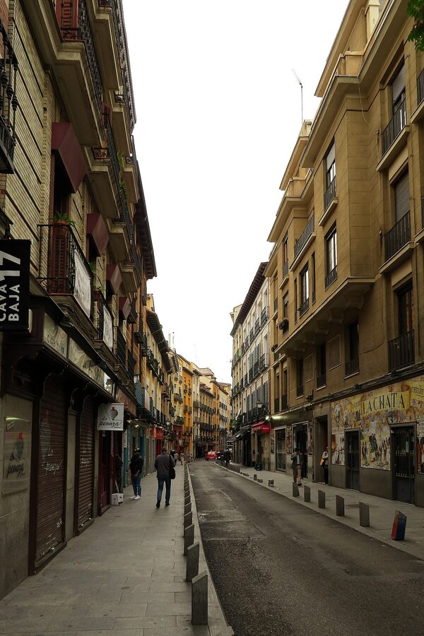 Calle de la Cava Baja street view in La Latina Madrid
