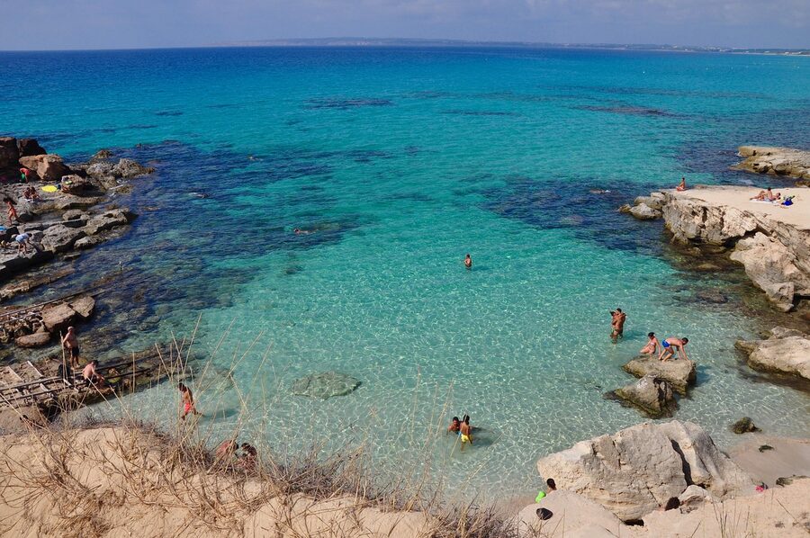 Calo des Mort lagoon Formentera