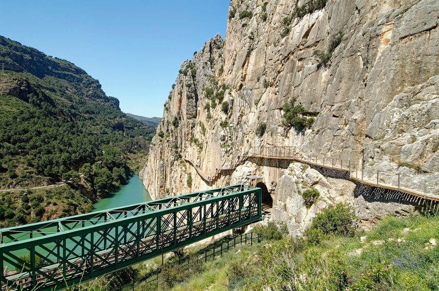 A bridge spanning the Rio Guadalhorce on the Caminito del Rey