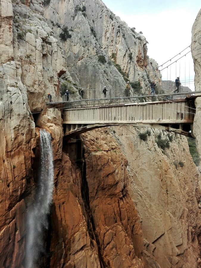 A historic bridge along the Caminito del Rey route