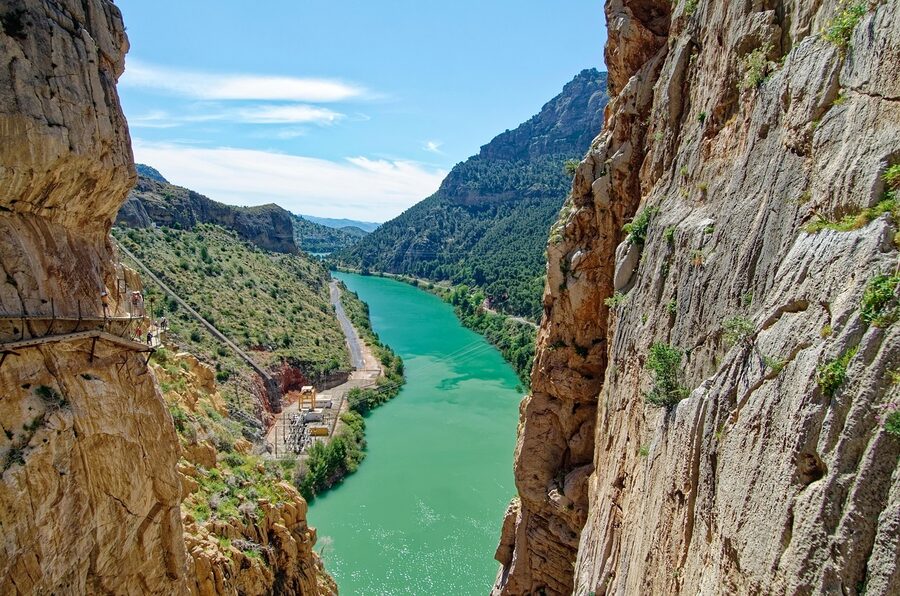 The Rio Guadalhorce canyon along the Caminito del Rey