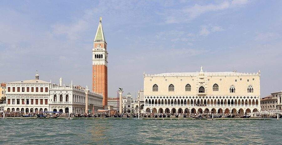 St Mark's Campanile and Palazzo Ducale Venice waterfront
