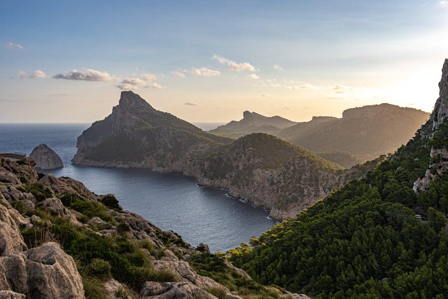 Cap de Formentor cliffs at sunset