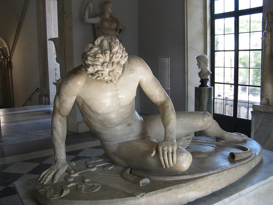 The Dying Gaul Roman copy of Hellenistic bronze sculpture in Capitoline Museums