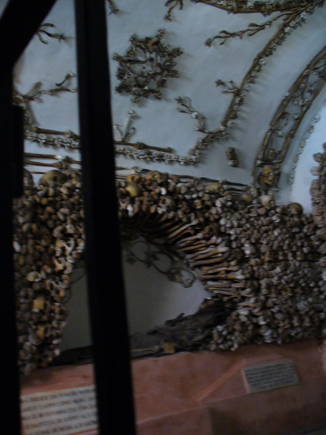Side ossuary chapel inside the Capuchin Crypt, Rome