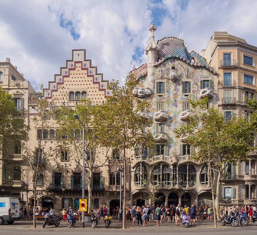 Casa Amatller and Casa Batllo on Passeig de Gracia Block of Discord