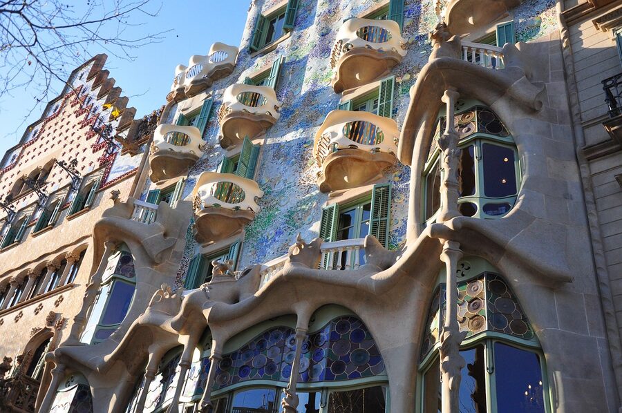 Casa Batllo Passeig de Gracia view