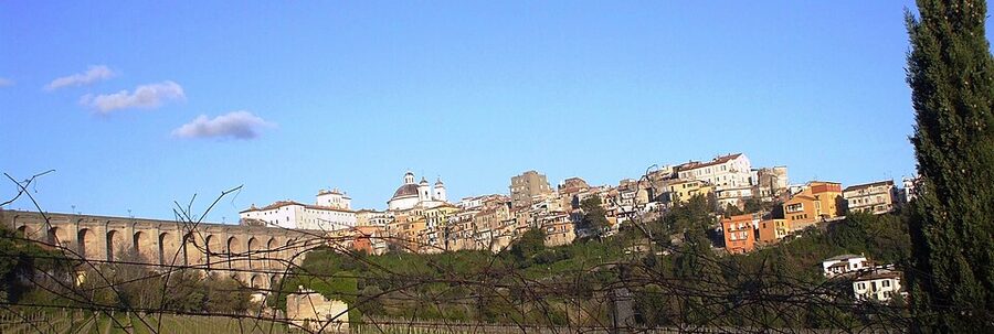 Ariccia town panorama with the bridge in Lazio