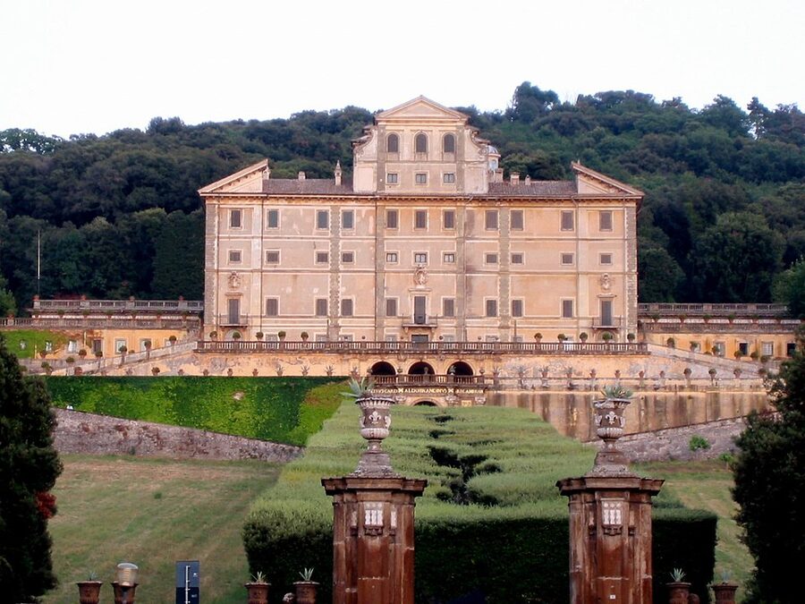 Villa Aldobrandini terraced fountain in Frascati