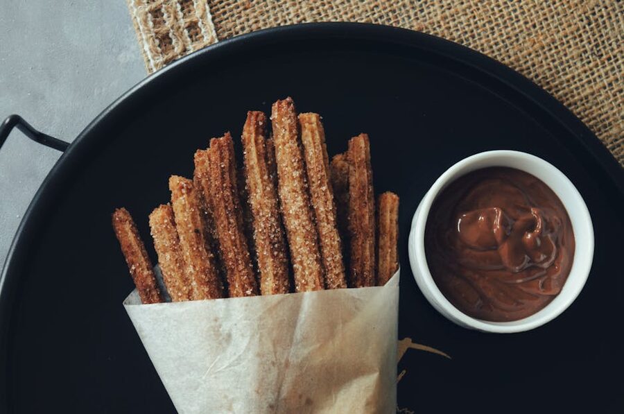 Churros with chocolate sauce