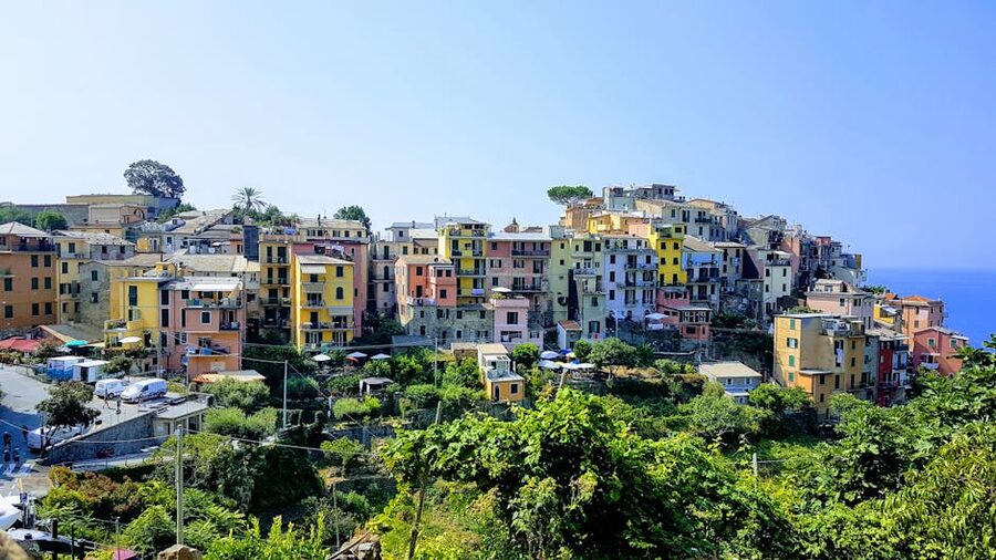 The colorful hillside village of Corniglia in Cinque Terre