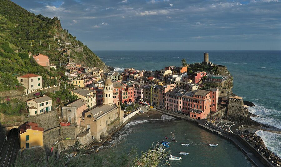 Vernazza seen from the Sentiero Azzurro Blue Trail