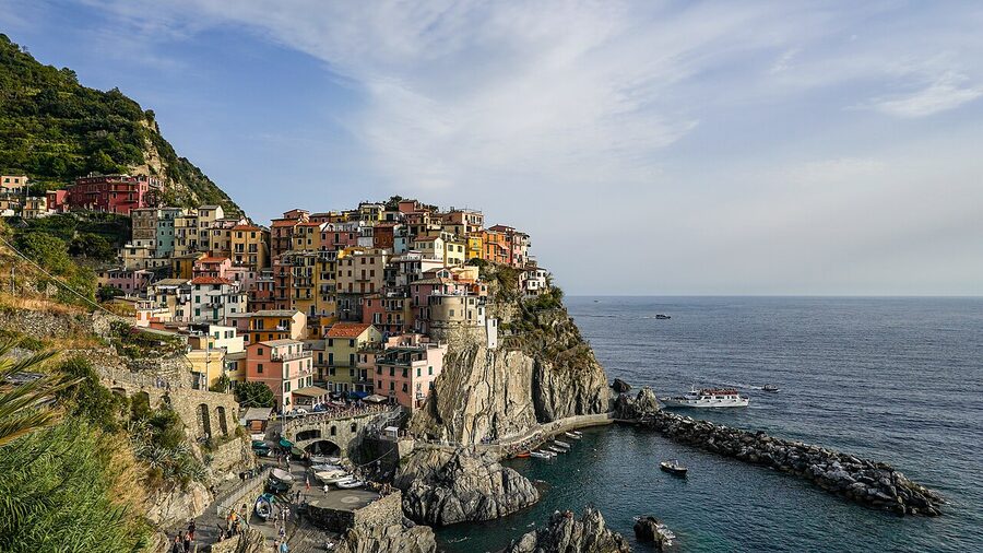 Manarola from the northwest viewpoint Cinque Terre