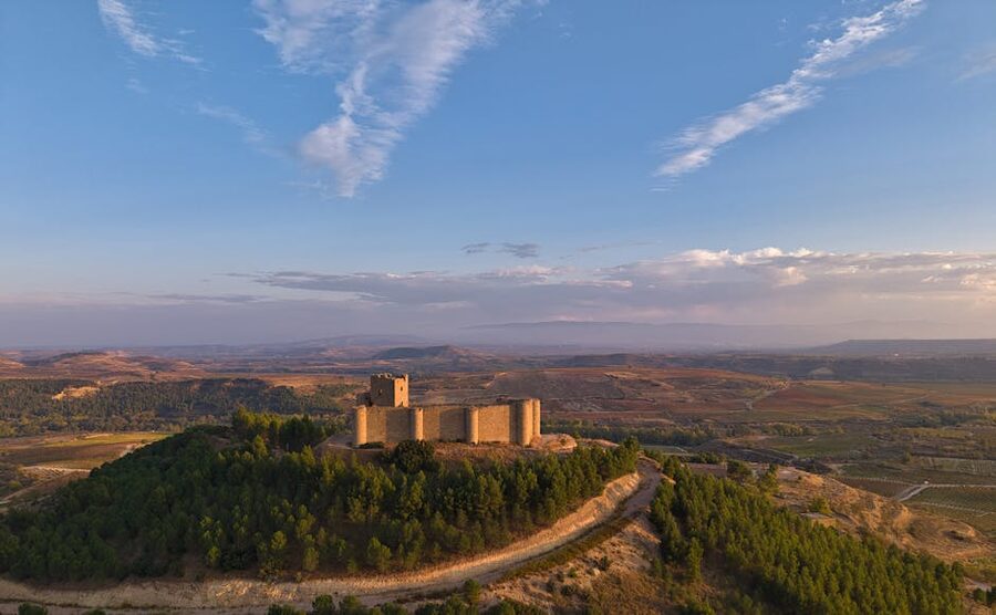 Clavijo Castle aerial view La Rioja