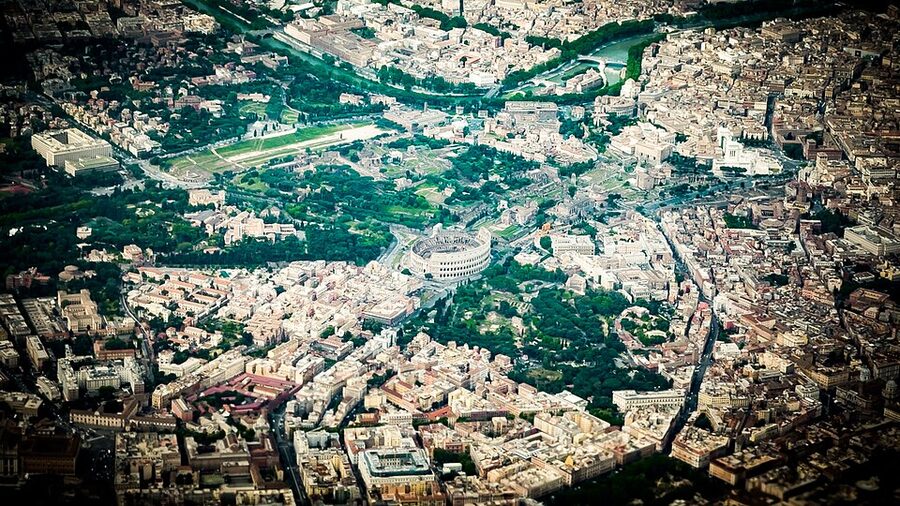 Aerial view of the Colosseum Rome guided tour overview