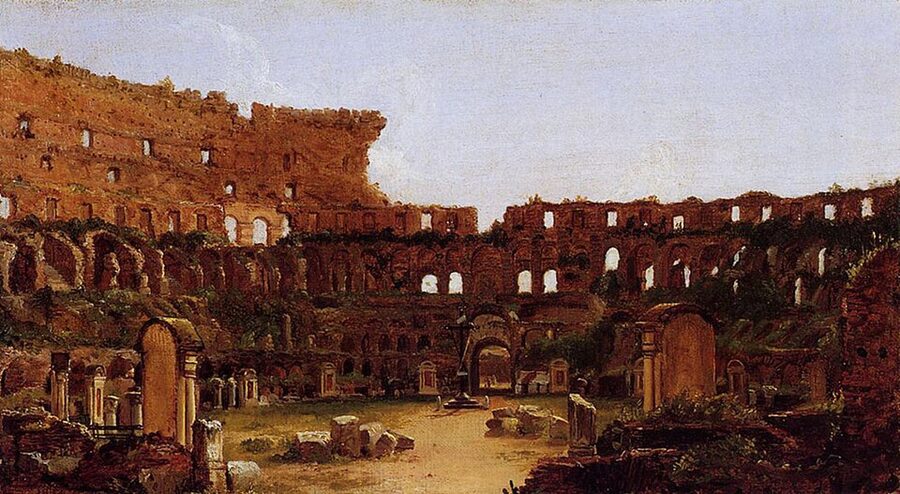 Thomas Cole 1832 painting of the Colosseum interior