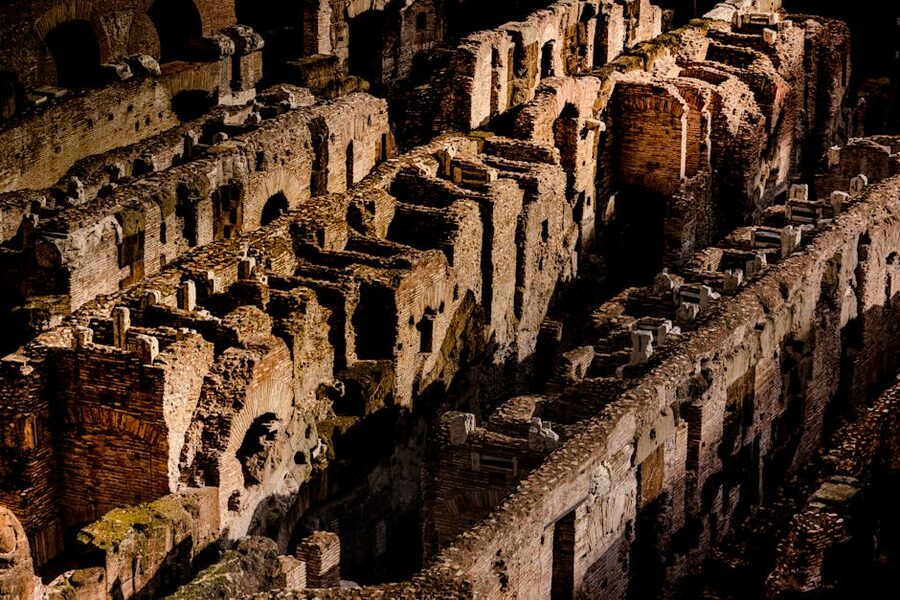Colosseum exterior at dusk