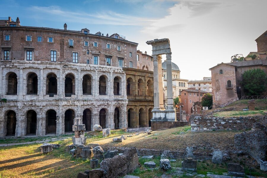 Colosseum exterior on a sunny day