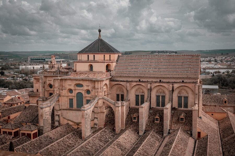 Aerial view of the Mezquita Cordoba complex