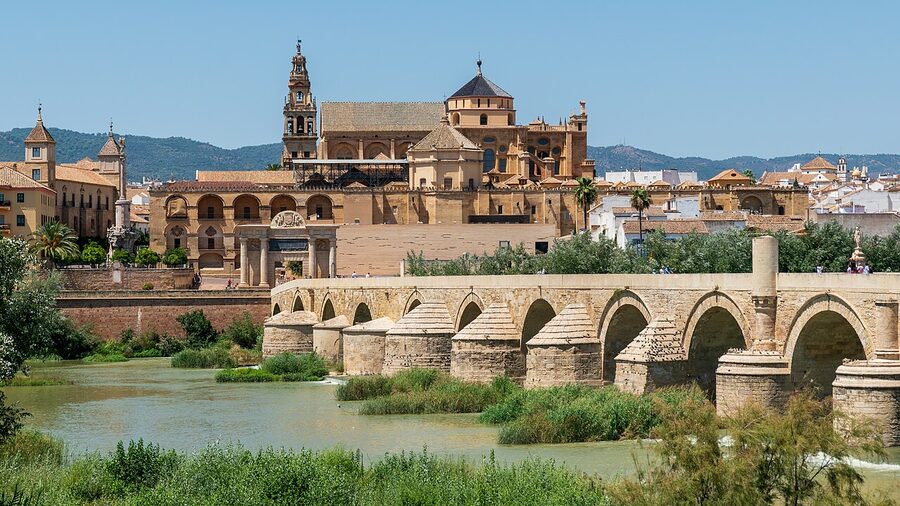 Cordoba historic centre seen from the Guadalquivir River