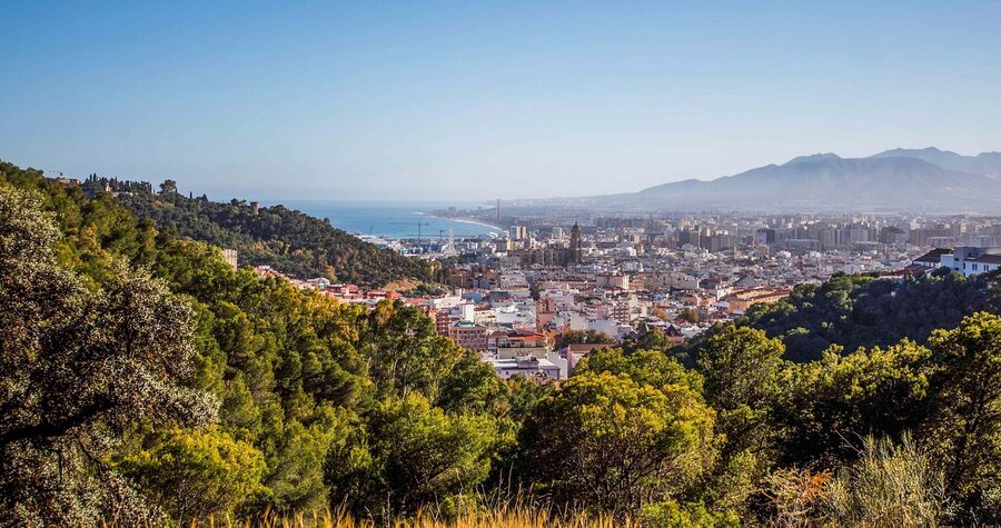 Costa del Sol coastline at sunrise near Malaga
