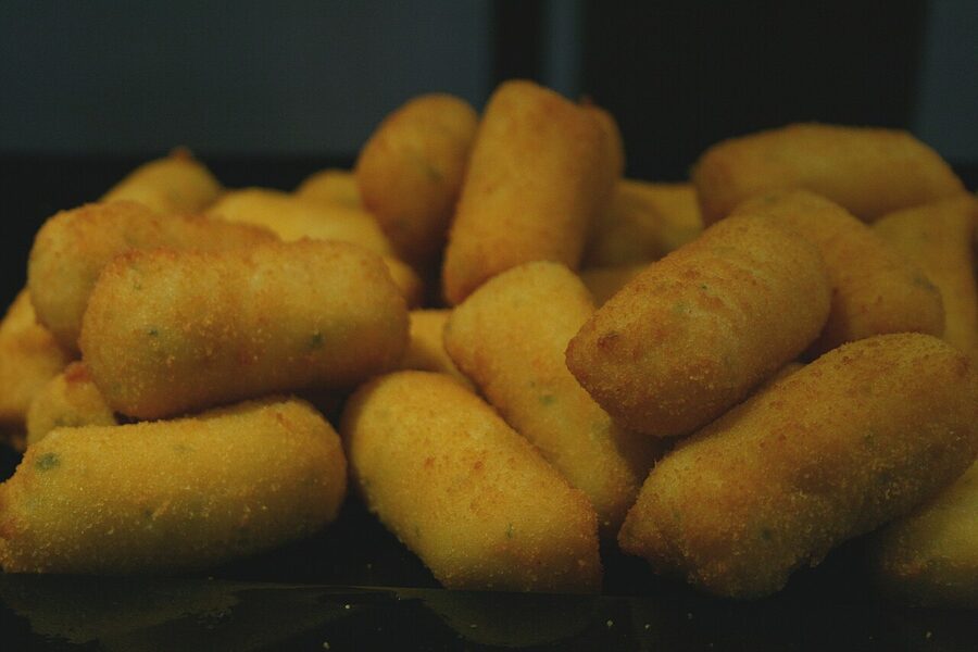 Plate of croquetas de jamon classic Spanish tapa