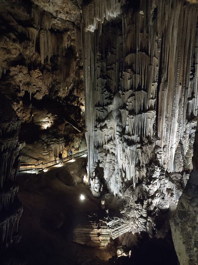Walkway through the Caves of Nerja, Spain