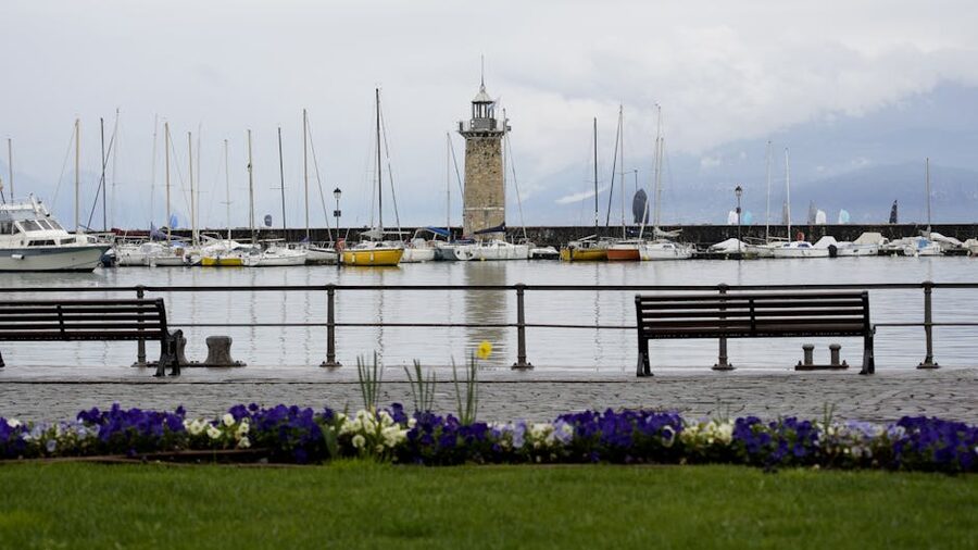 Desenzano del Garda lighthouse and marina