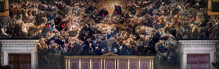 Tintoretto's Paradise painting Sala del Maggior Consiglio Doge's Palace Venice