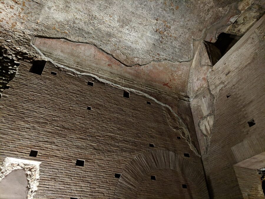 Plasterwork and fresco fragment, Domus Aurea, Rome