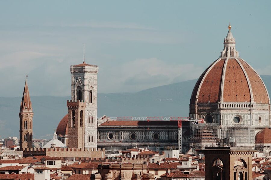 Aerial view of the Duomo complex in Florence