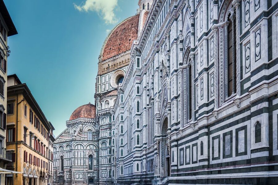 Florence Cathedral architectural detail with marble inlay