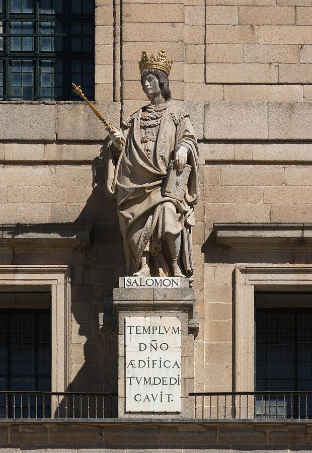 Statue of King Solomon in the Patio of the Kings, El Escorial