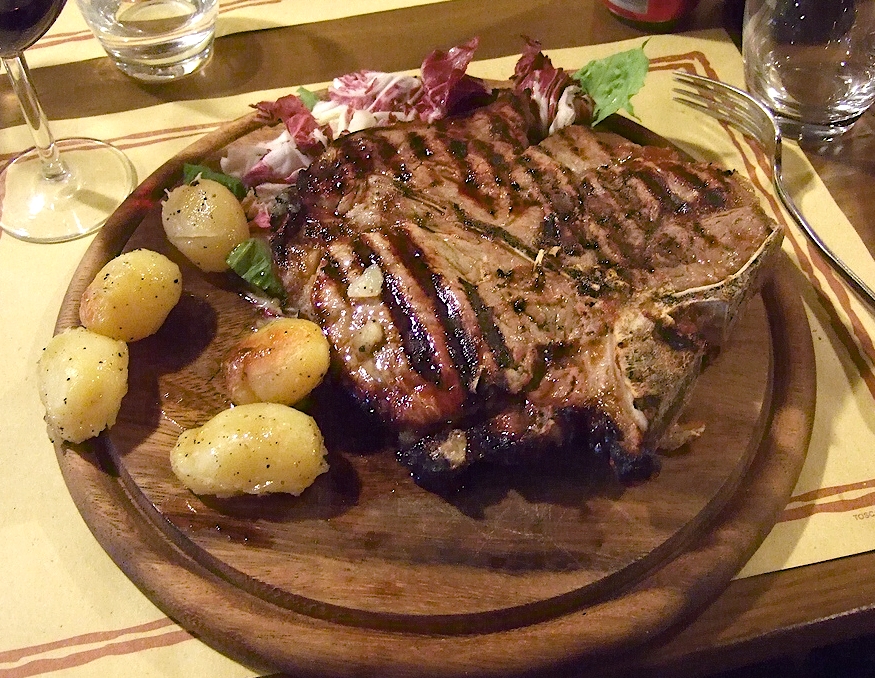 Bistecca alla Fiorentina with potatoes