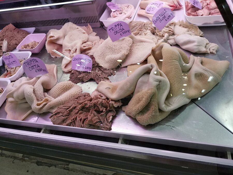 Lampredotto sandwich at Mercato Centrale Florence