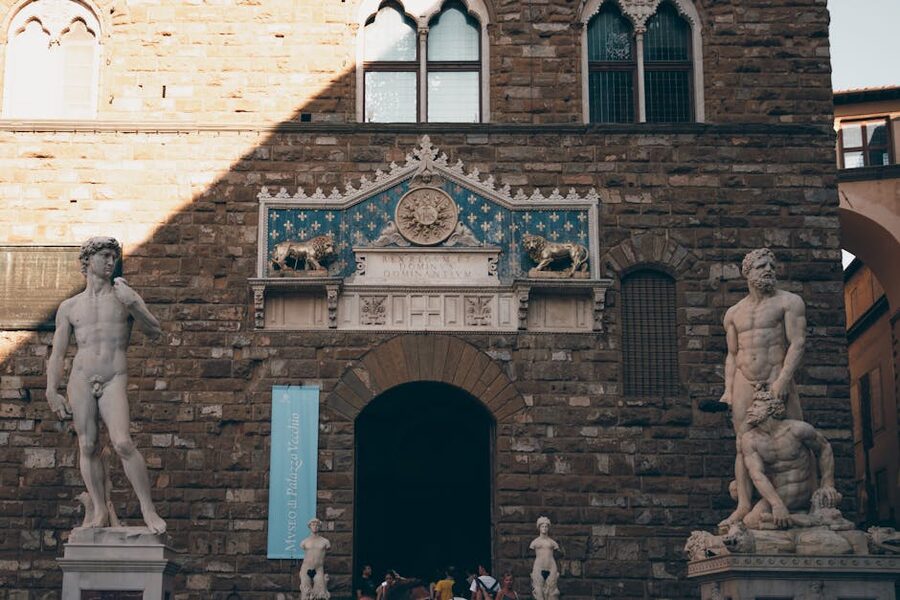 David replica at Piazza della Signoria Florence