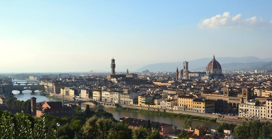 Florence skyline with the Duomo and Arno river