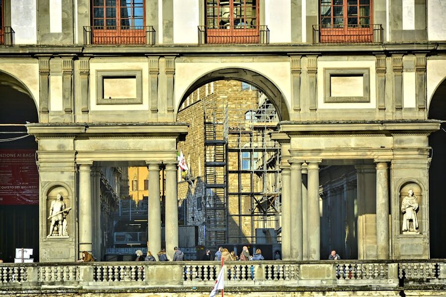 Uffizi Gallery entrance in Florence