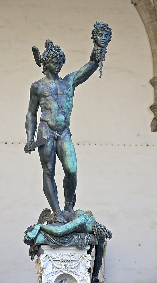Cellini Perseus with Medusa's head at the Loggia dei Lanzi Florence