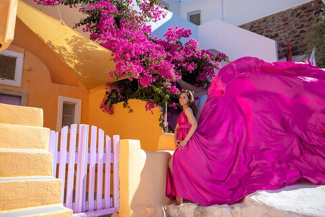 Flying Dress Photoshooting Santorini - The Sum Up