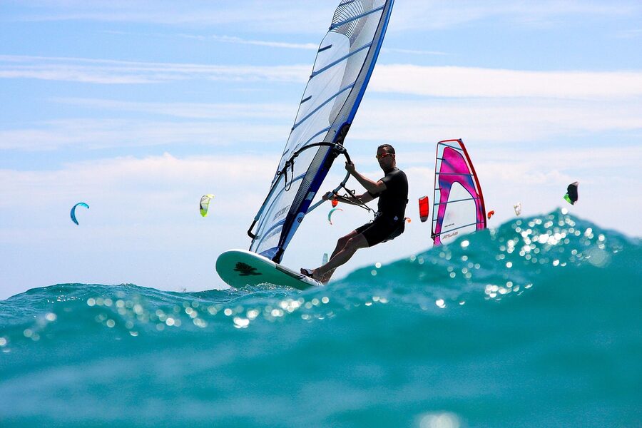 Fuerteventura windsurfing in waves