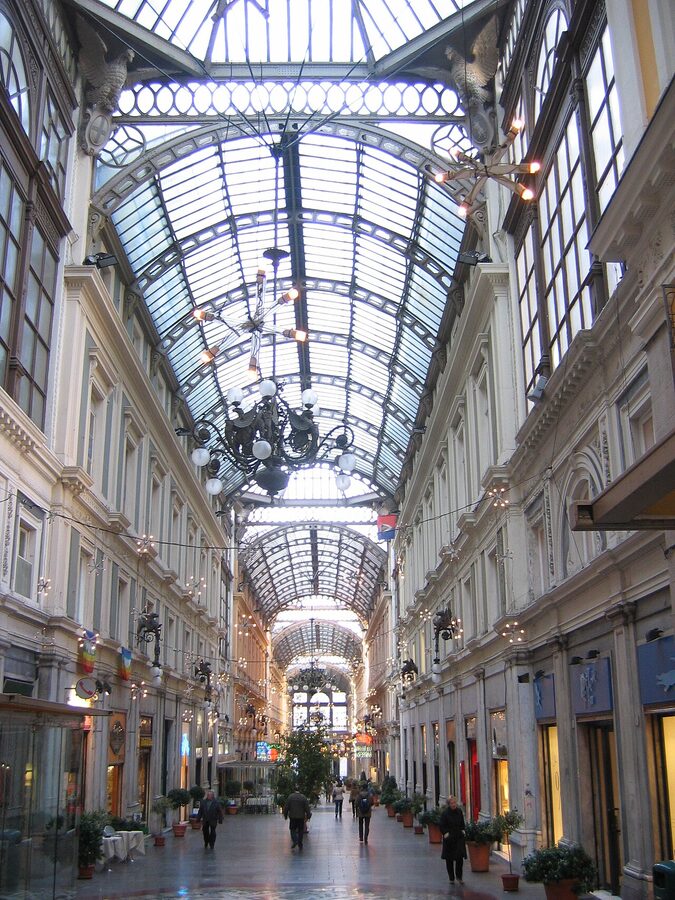 Galleria Mazzini covered arcade in central Genoa