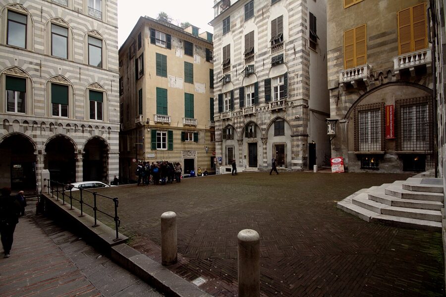 Piazza San Matteo in Genoa with Doria family palaces