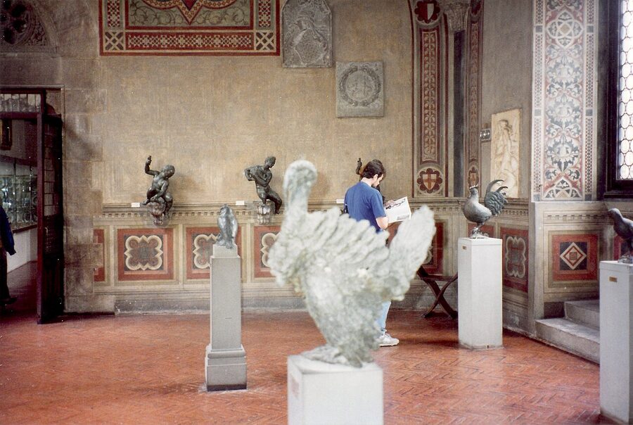 Giambologna's bronze turkey sculpture at the Bargello
