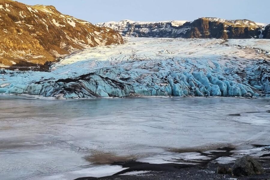 Glacier Hike, South Coast Iceland, Black Beach & Sky Lagoon - The Iconic Black Beach & Seljalandsfoss Stop