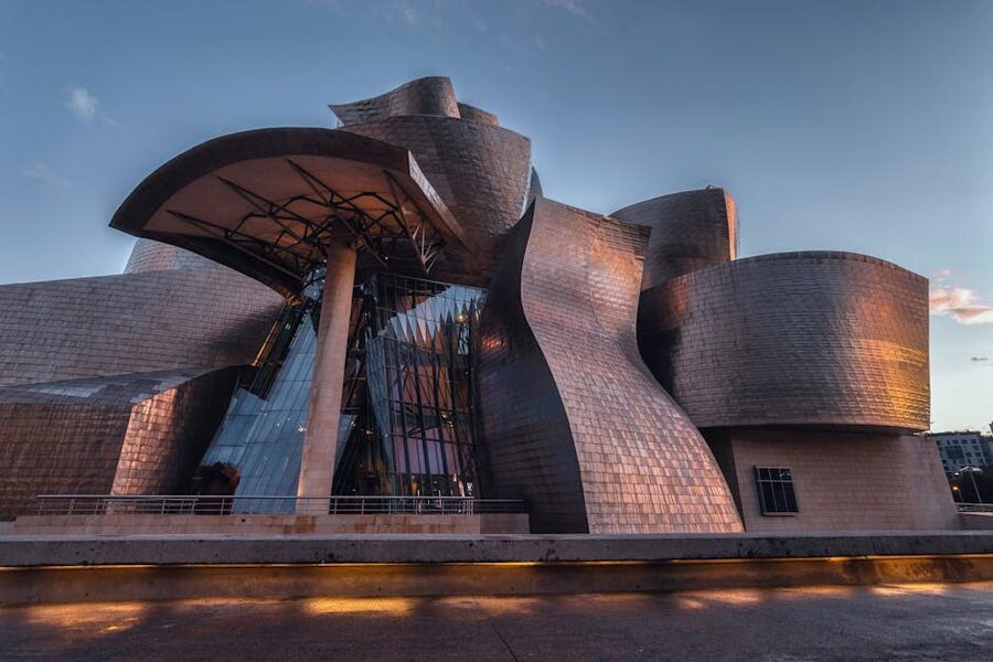 Guggenheim Bilbao at sunset