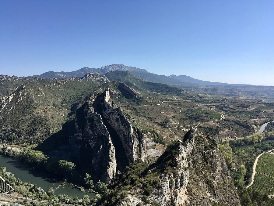 View from Haro toward the Conchas de Haro and Sierra de Toloño